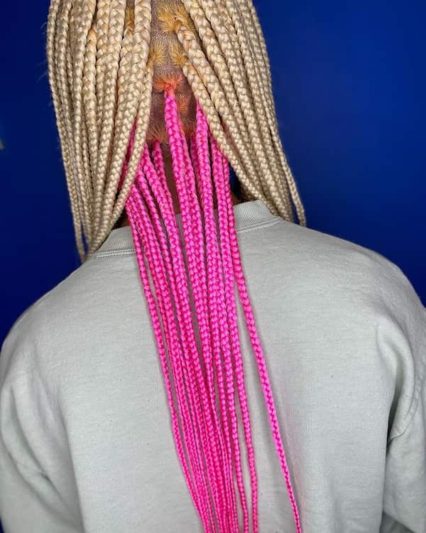 17 Pretty Mixed Blonde Knotless Braids For Ladies