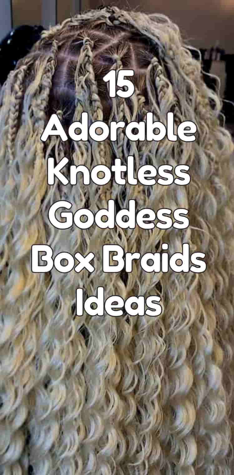 15 Adorable Knotless Goddess Box Braids Ideas