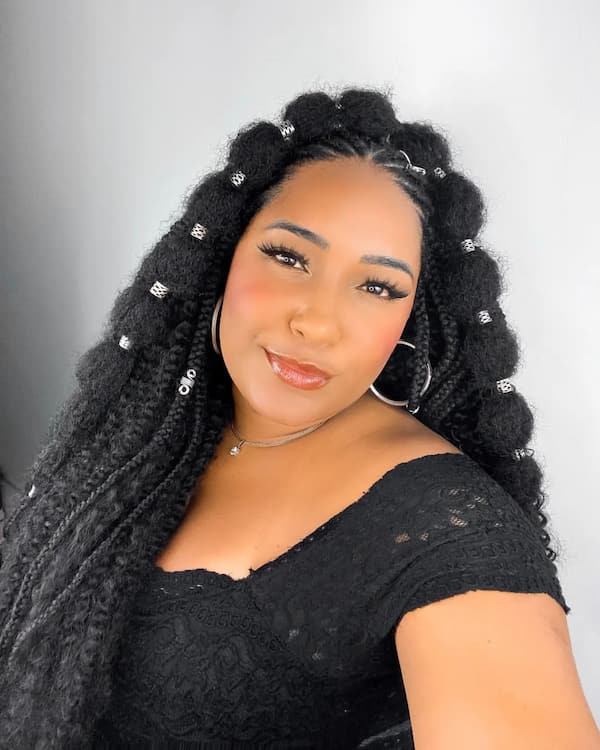 20 Bubble Braids Hairstyle for African Women